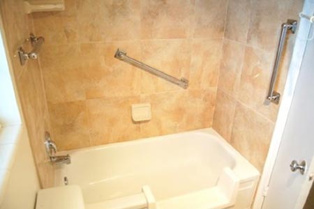 Walk-Thru-Step-In-Inset Before & After - Allure Bathroom Remodeling